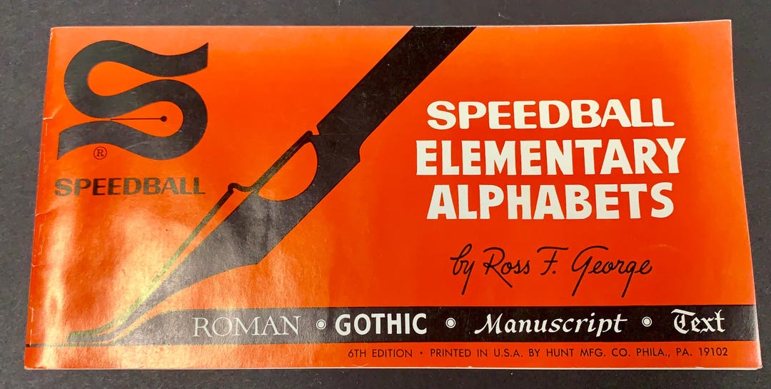 Vintage Speedball Elementary Alphabets 6th Edition Free Media Mail ...
