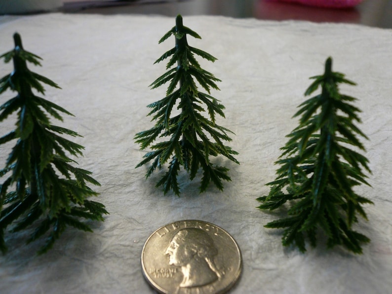 Vintage Plastic Pine Trees (6) - Etsy
