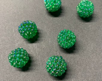 6 Vintage 15mm Raspberry Beads Red NOS 6 - Etsy