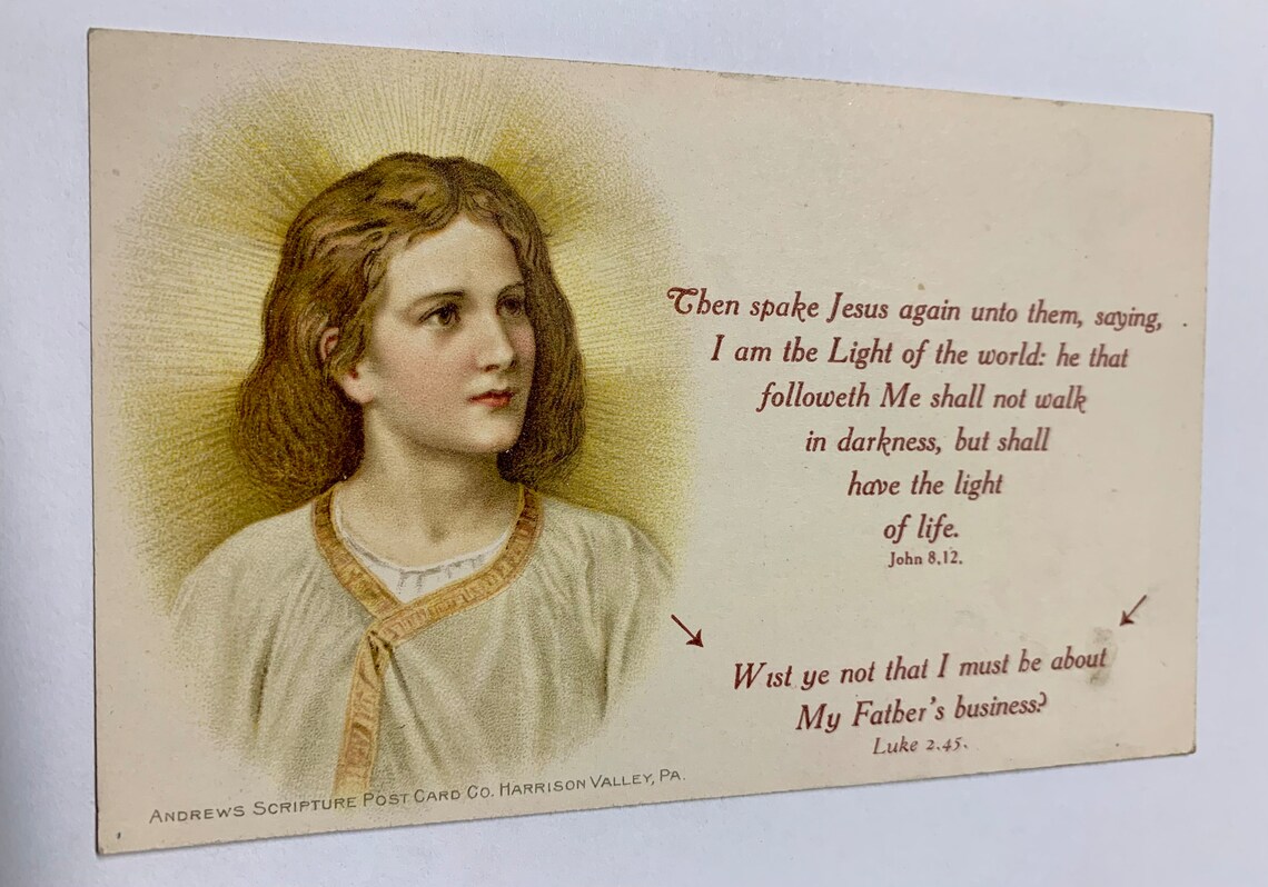 4 Vintage Scripture Postcards Jesus Teachings Free Shipping - Etsy