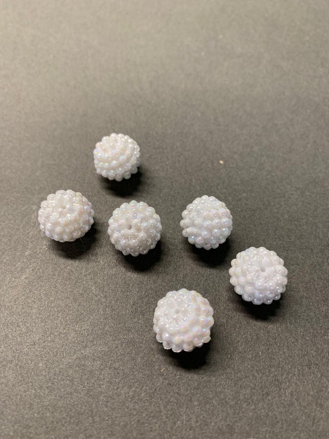 Vintage 15mm Mid-century Bright White Raspberry Beads (6) NOS - Etsy