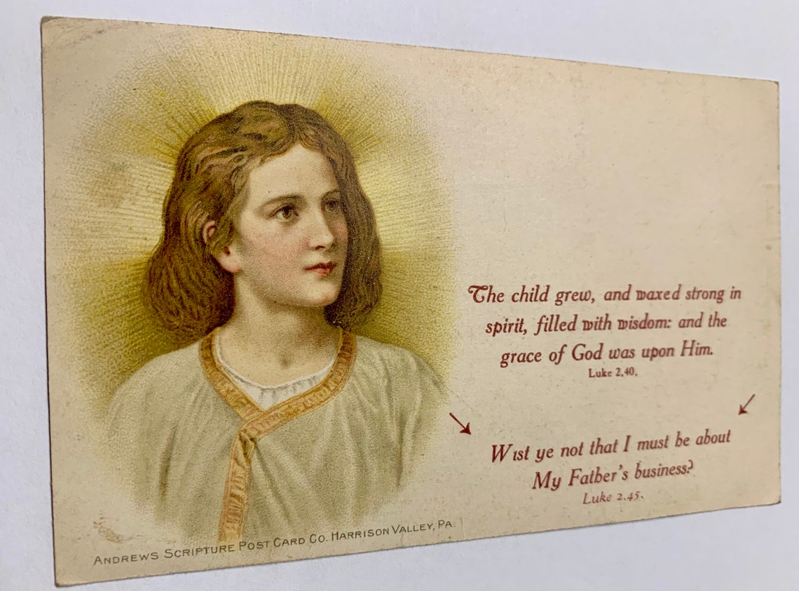 4 Vintage Scripture Postcards Jesus Teachings Free Shipping - Etsy