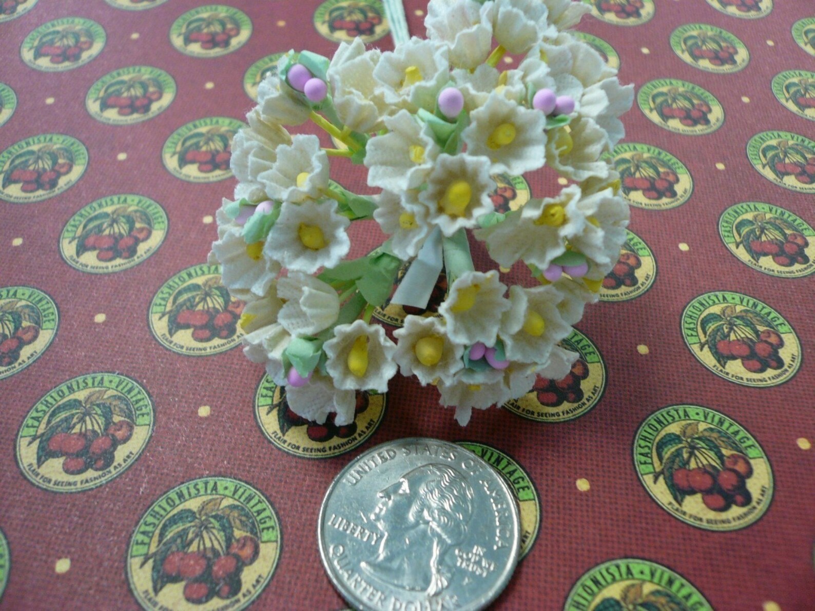 Vintage White Posies NOS from the 1950s | Etsy