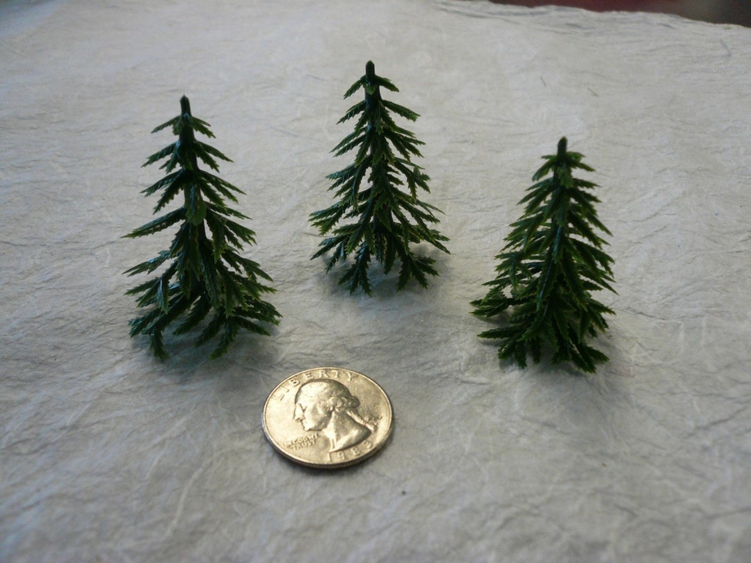 Vintage Plastic Pine Trees (6) - Etsy