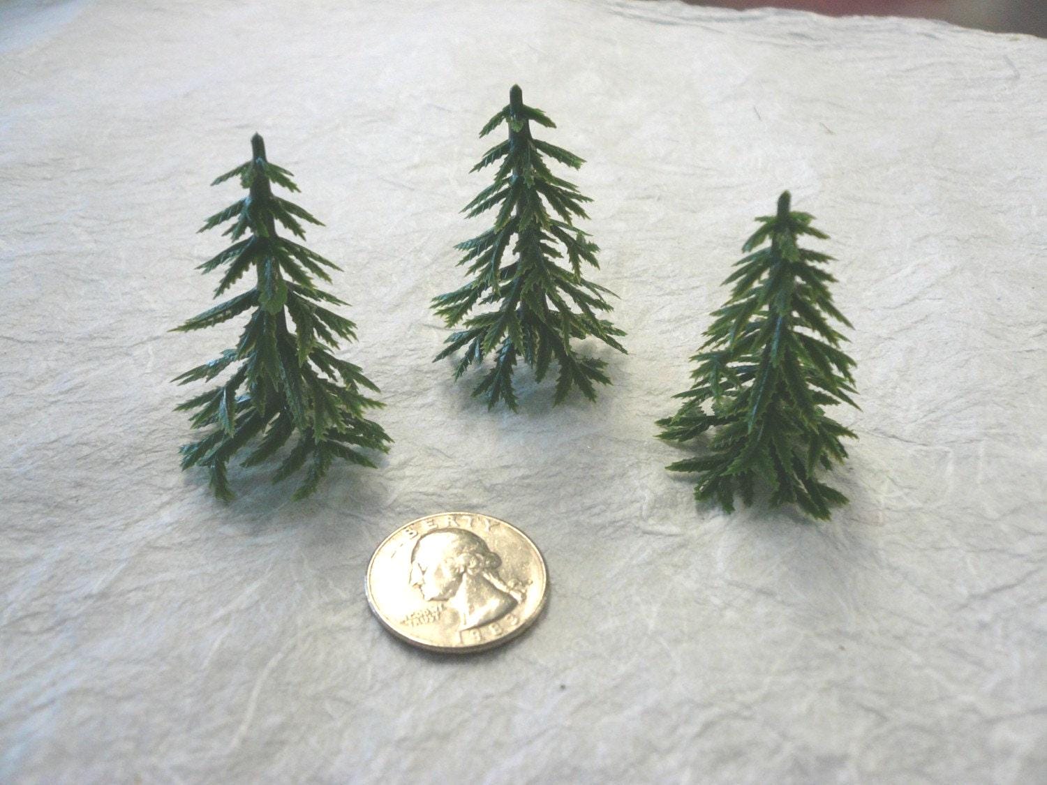 Vintage Plastic Pine Trees (6) - Etsy
