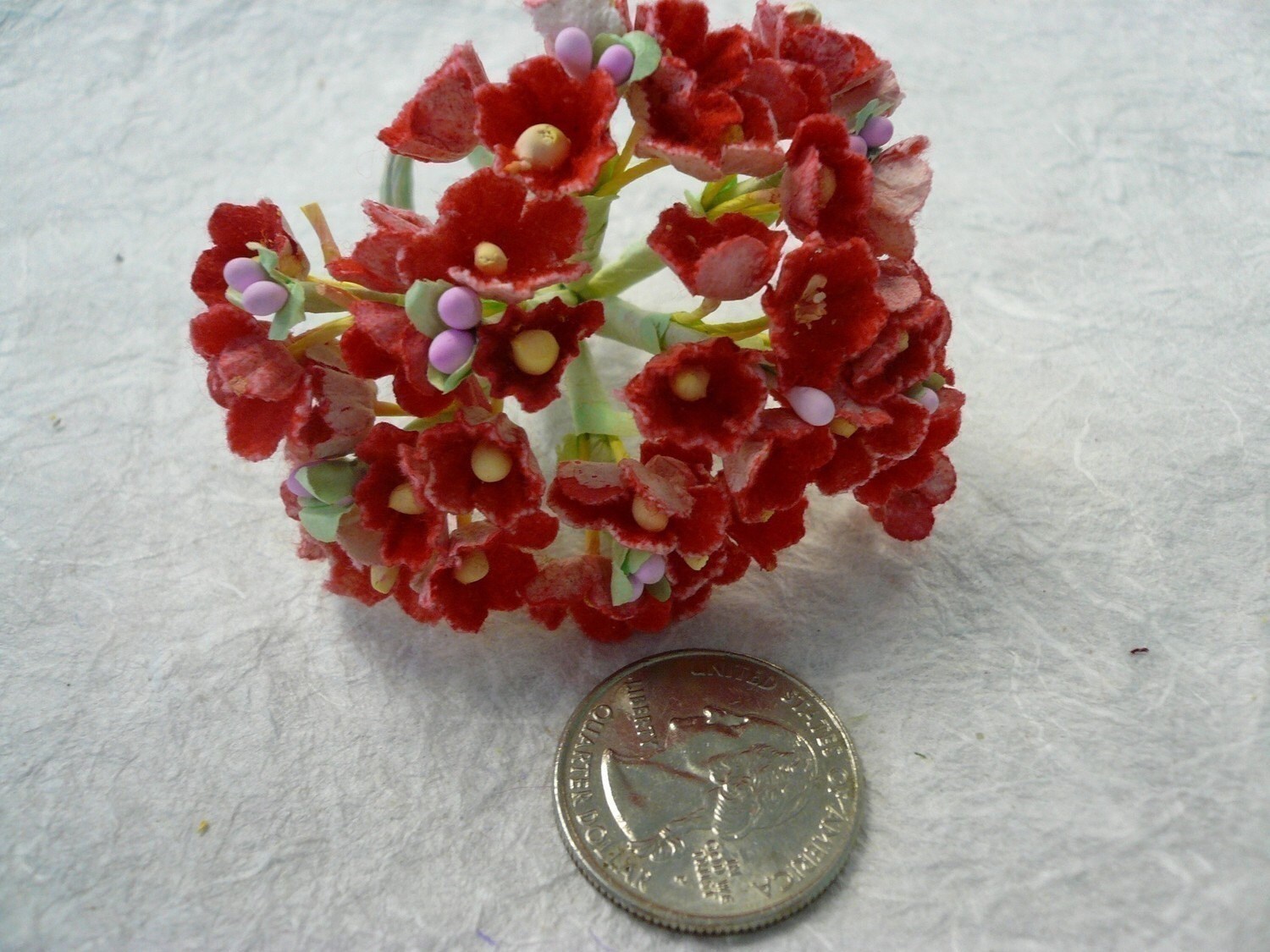 Vintage Mid-century Tomato Red Posies NOS - Etsy
