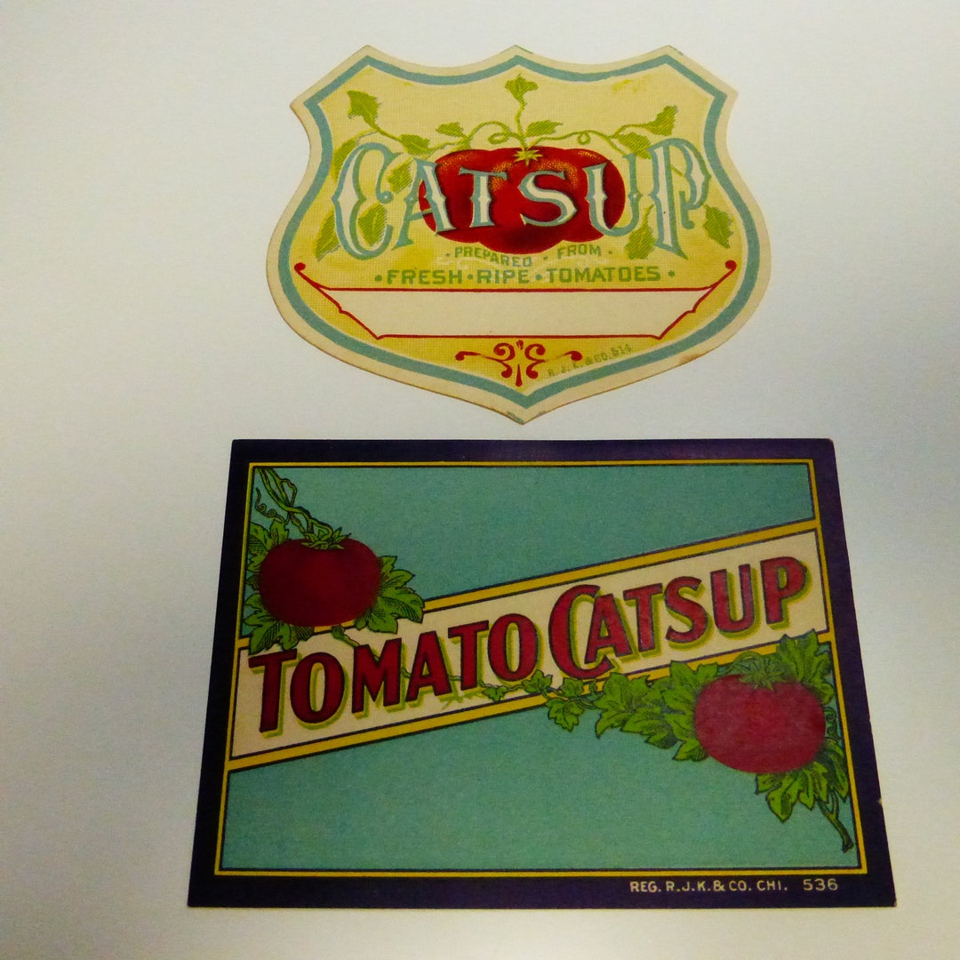 Vintage Pair of Catsup Labels From the 1920s New Old Stock Free ...