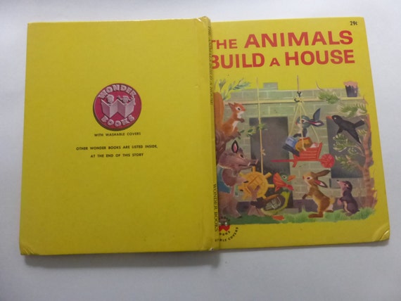 Vintage Wonder Book the Animals Build a House by Robert Marsia - Etsy