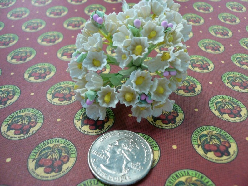 Vintage White Posies NOS from the 1950s | Etsy
