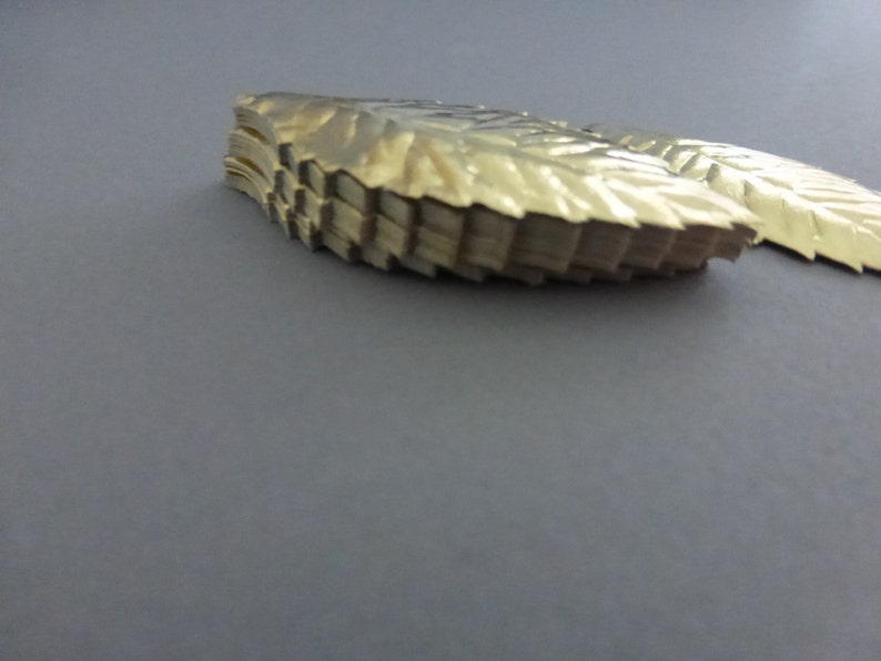 36 Vintage 2 Inch Embossed Gold Paper Leaves NOS - Etsy