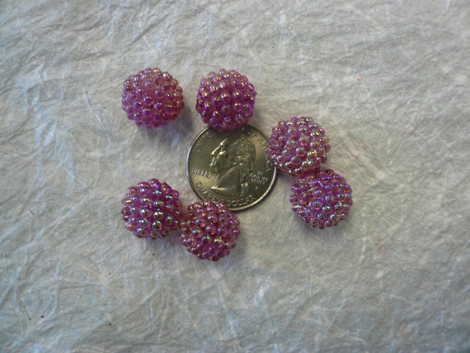 Vintage 15mm Raspberry Beads Plum 6 NOS - Etsy