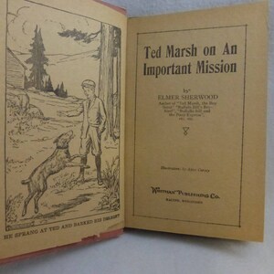 Libro antiguo de young reader Ted Marsh sobre una misión importante por ...