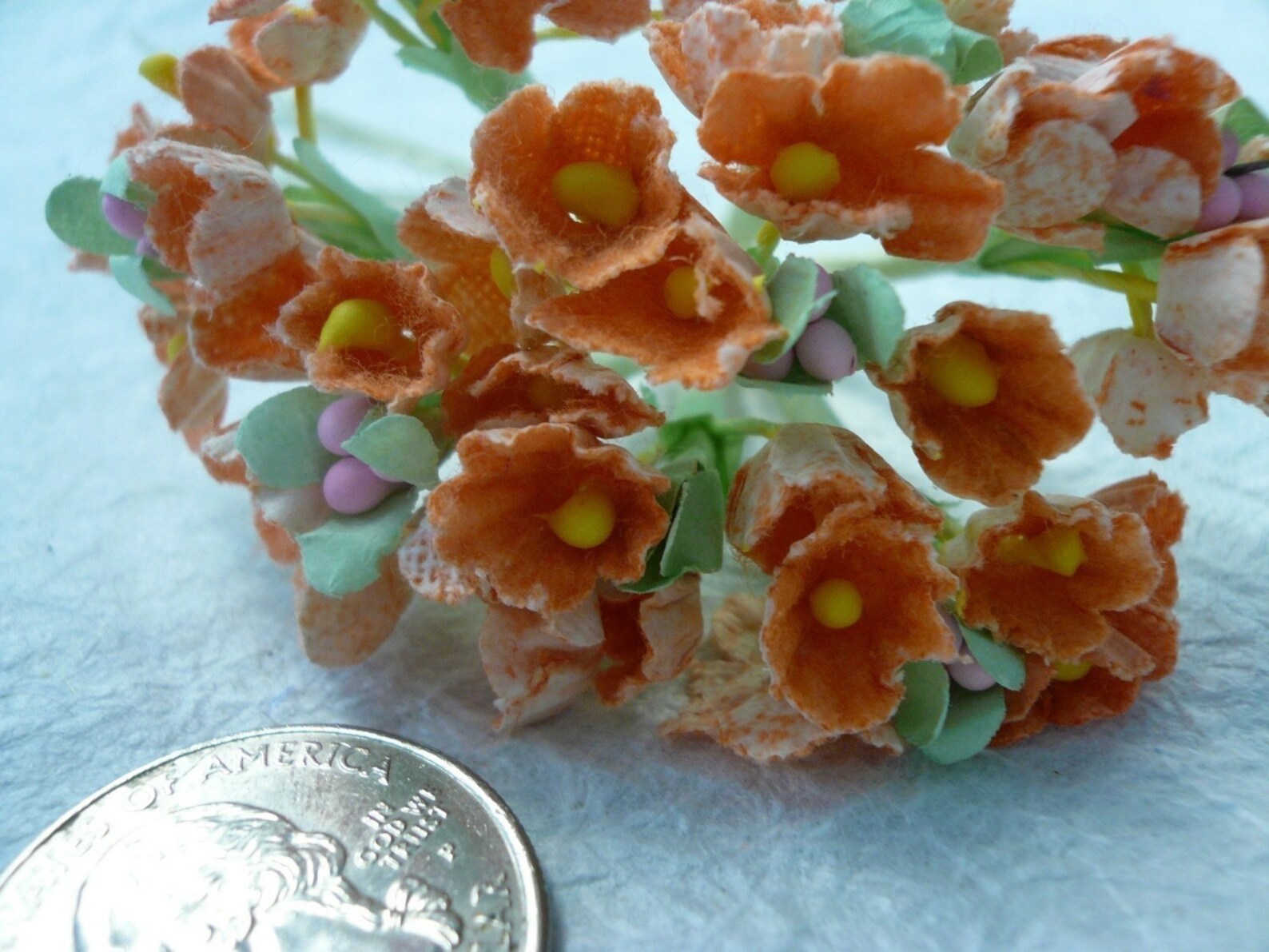 Vintage Orange Posies NOS - Etsy