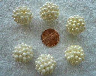 6 Vintage 15mm Raspberry Beads Red NOS 6 - Etsy