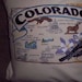 Embroidered State Map Pillow Colorado - Etsy