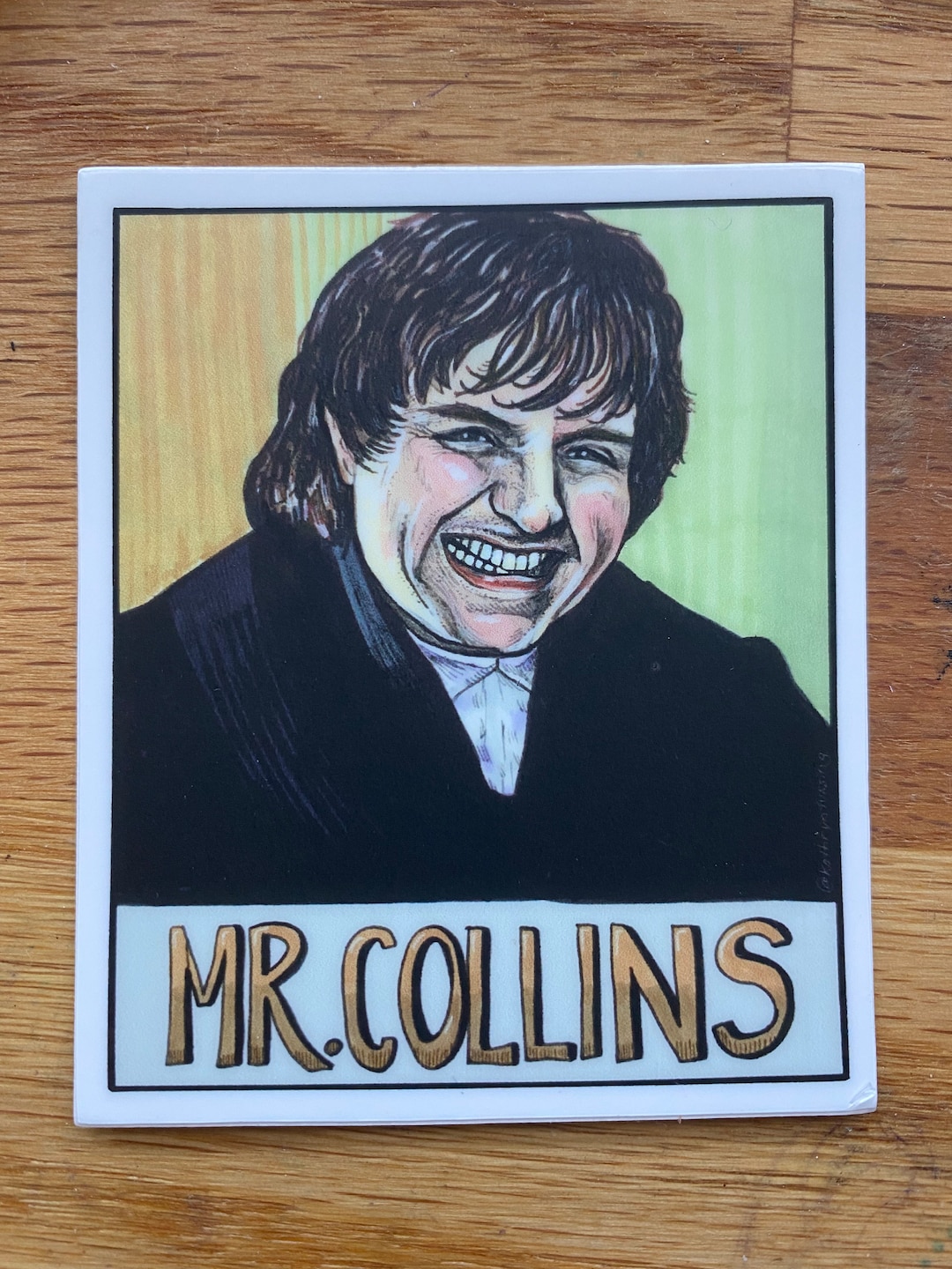 Sticker- 2”x3” Mr. Collins (1995 BBC Version)- Rectangular Decal. David ...