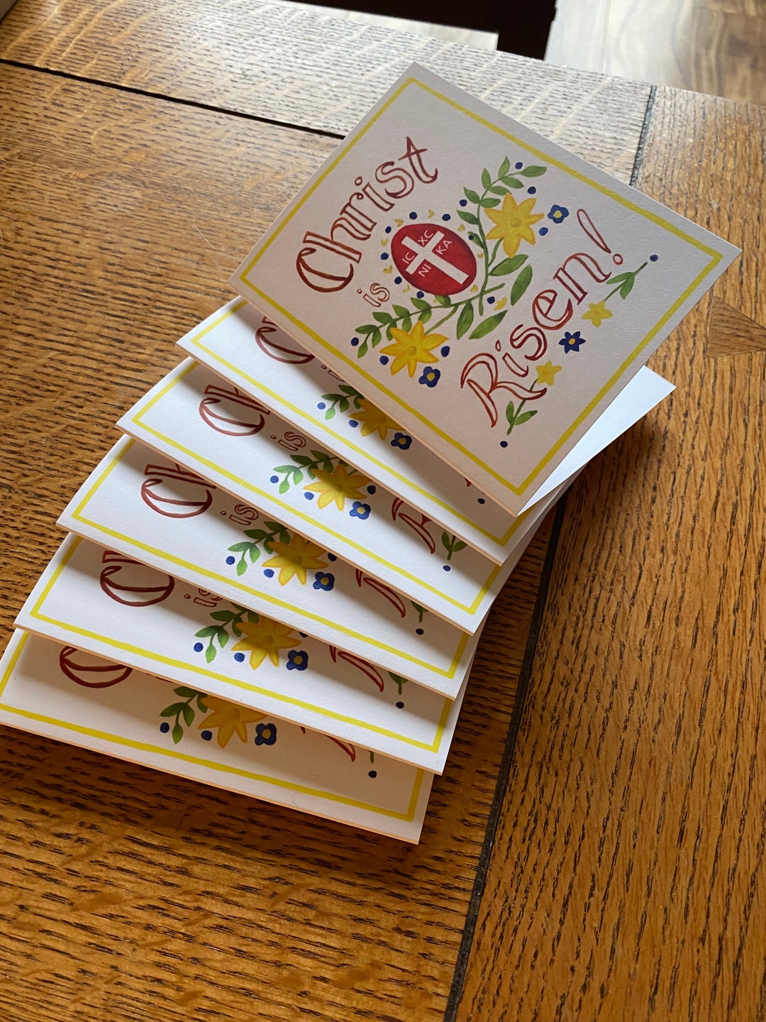 6-pack of Pascha Cards- Paschal/ Watercolor Tulip Design- Original Art ...