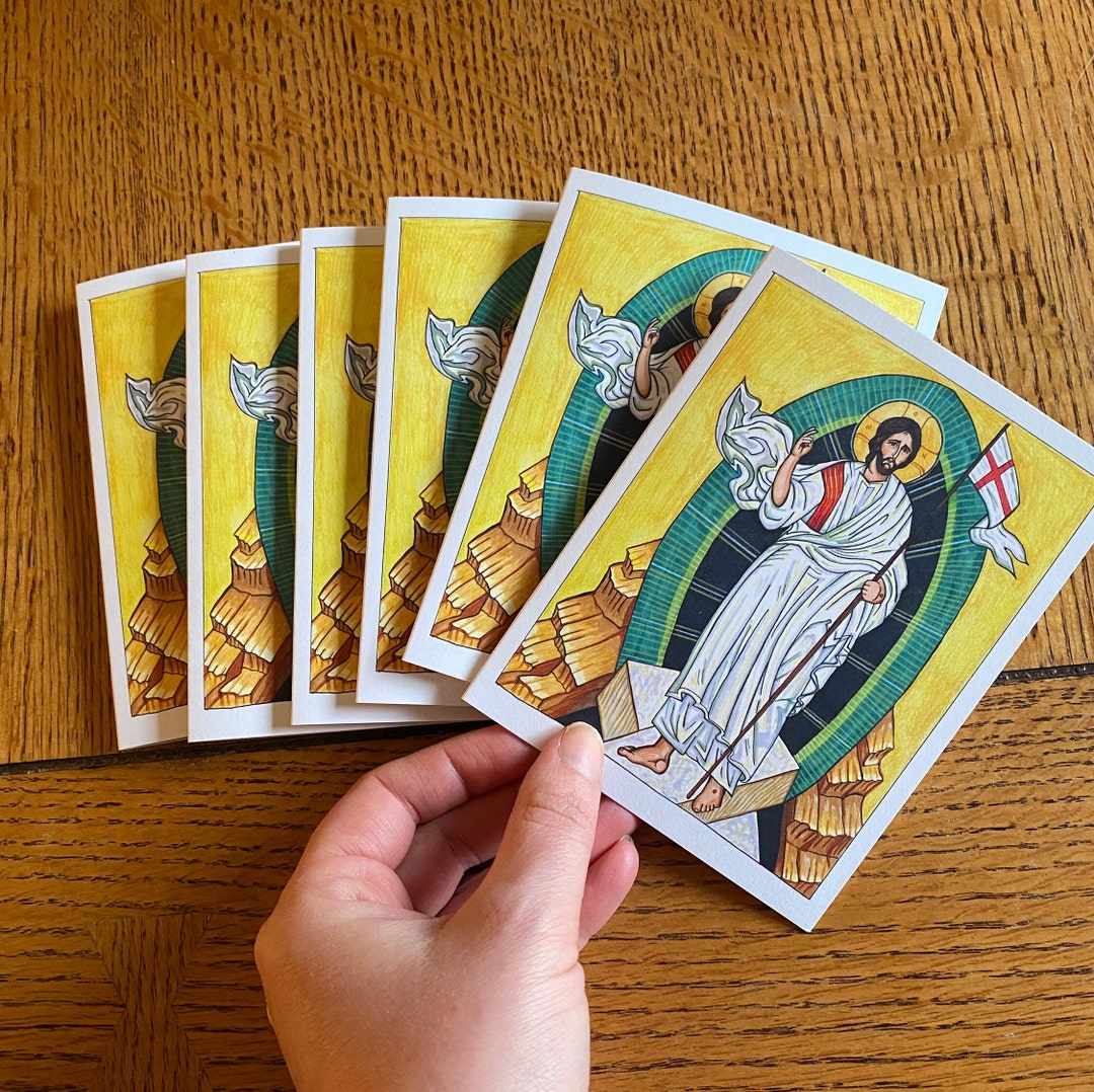 6-pack of Pascha Cards- Resurrection Icon Folded Card - Etsy