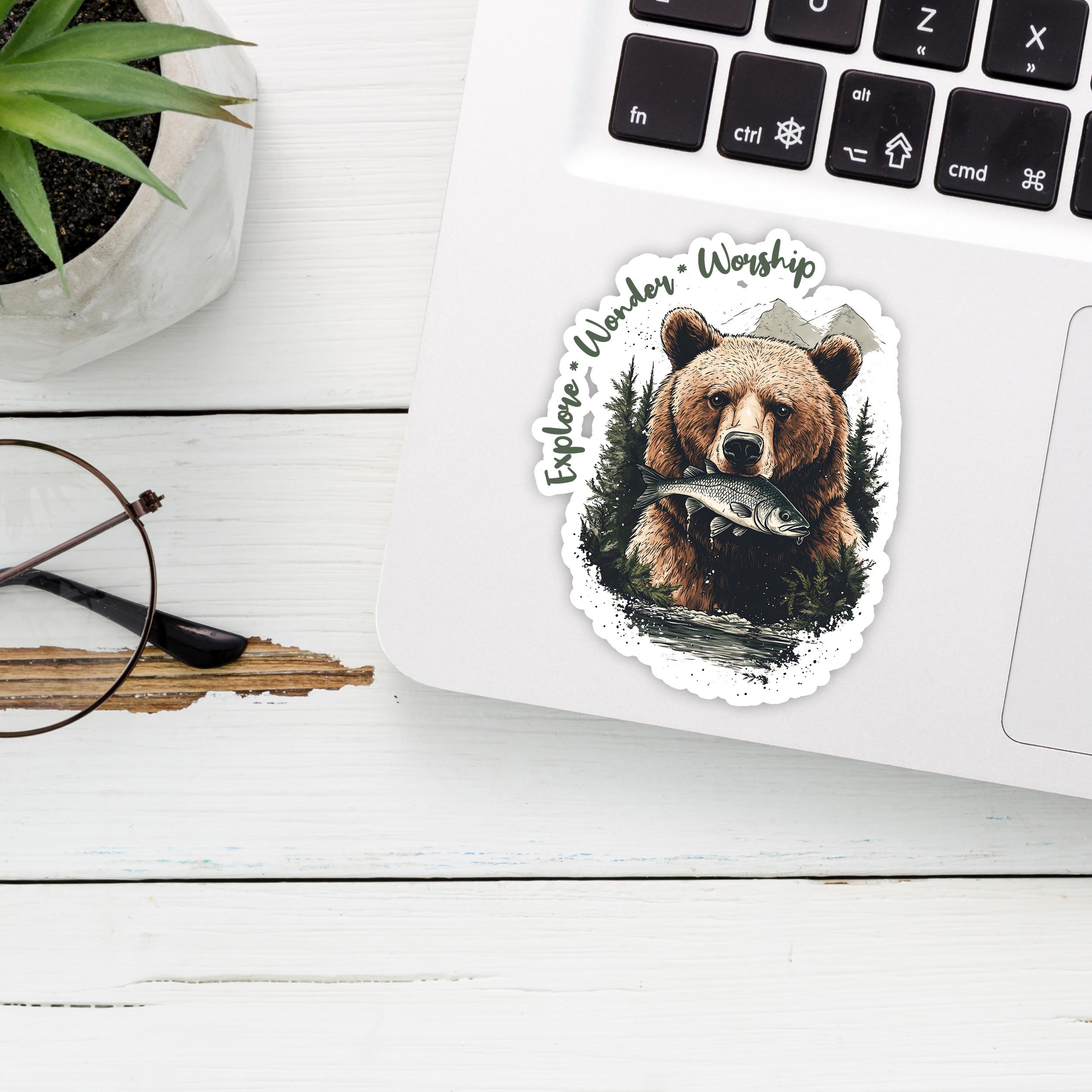 Vinyl Bear Sticker | Bear Vinyl Decal | Outdoor Sticker Car | Forest ...