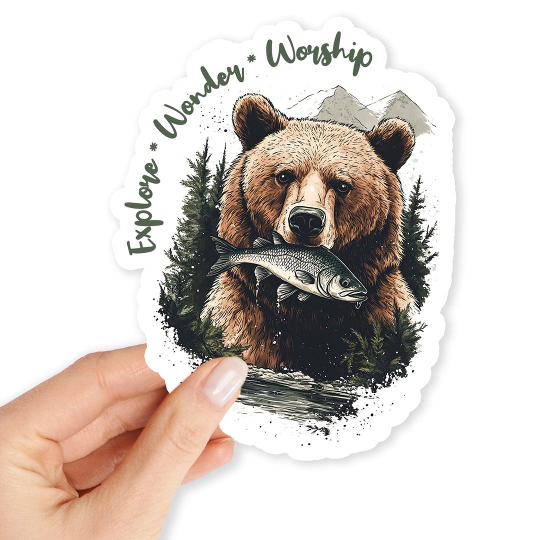 Vinyl Bear Sticker | Bear Vinyl Decal | Outdoor Sticker Car | Forest ...