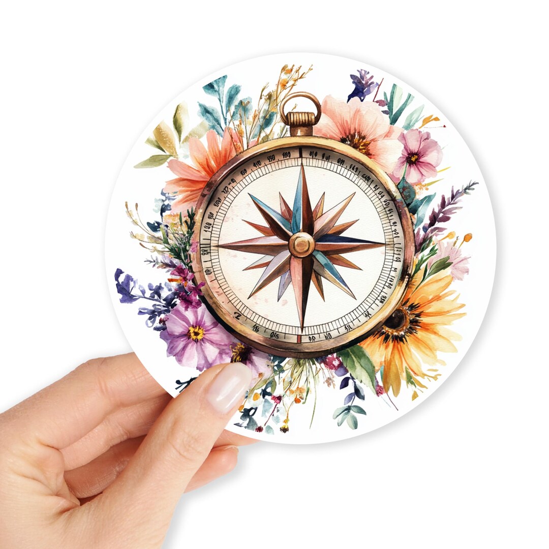 Compass Vinyl Sticker | Compass Car Sticker | Family Car Sticker ...
