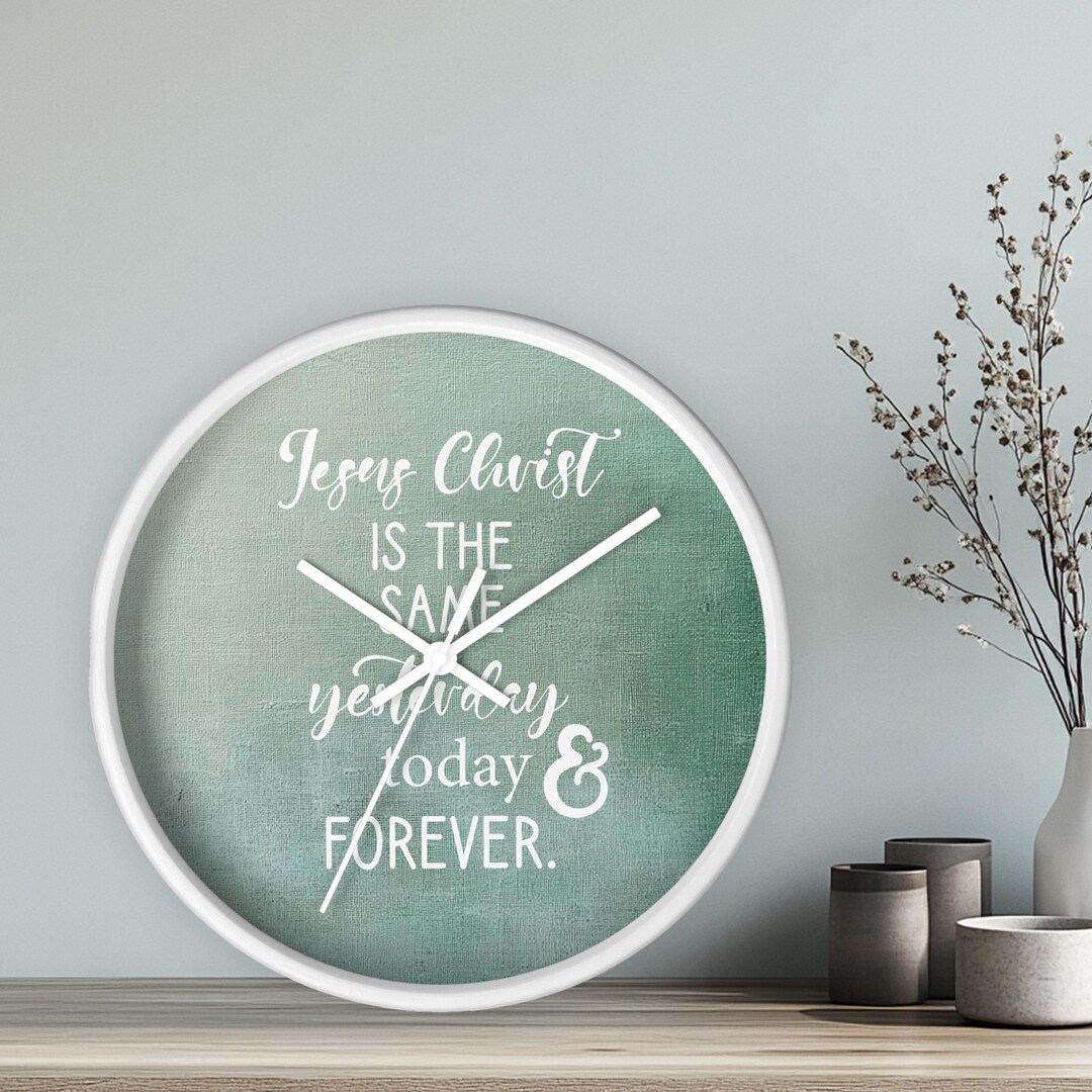 Sage Wall Decor | Bible Verse Clock | Christian Wall Clock | Unique ...
