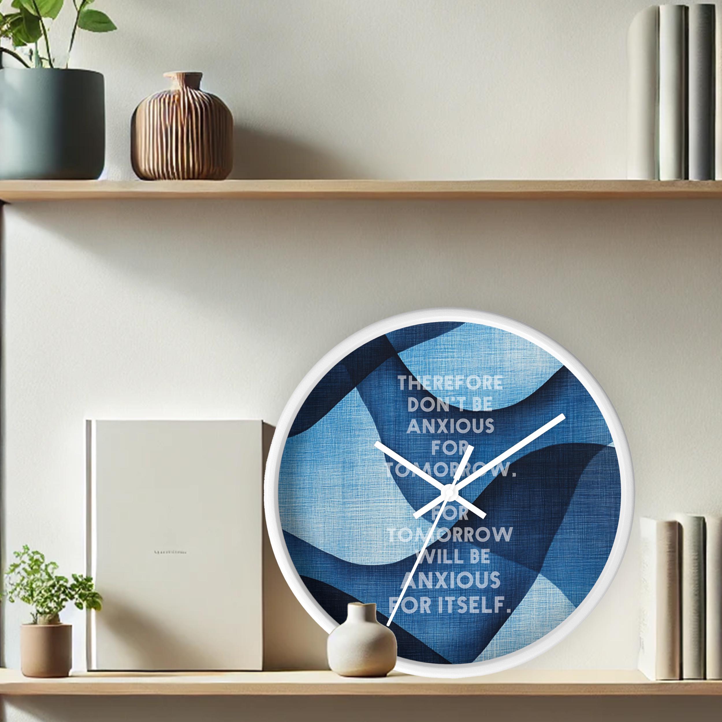 Bible Verse Clock | Clock Wall Unique | Wall Clock for Men |blue Wall ...