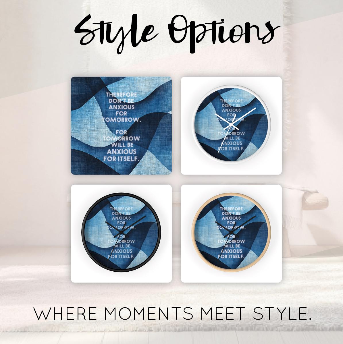 Bible Verse Clock | Clock Wall Unique | Wall Clock for Men |blue Wall ...