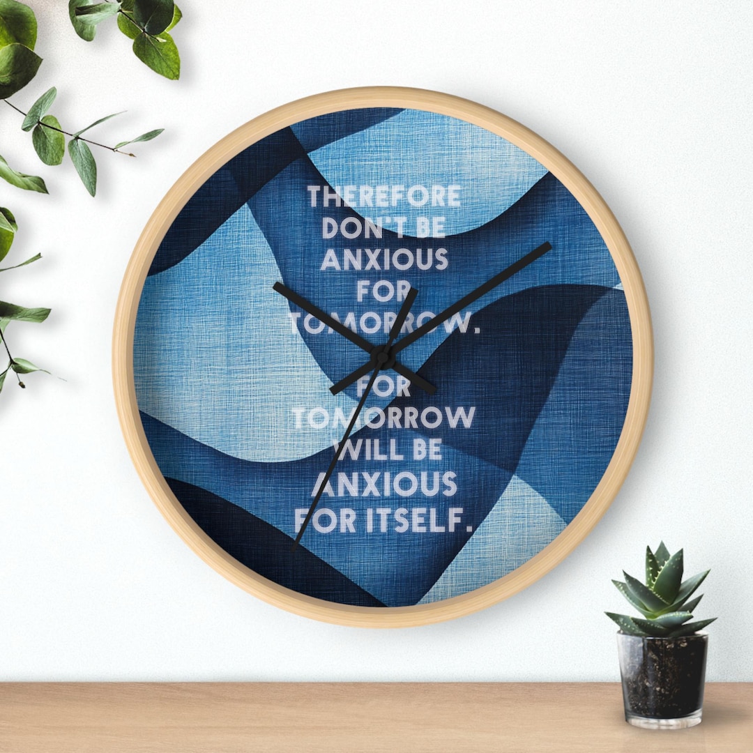 Bible Verse Clock | Clock Wall Unique | Wall Clock for Men |blue Wall ...