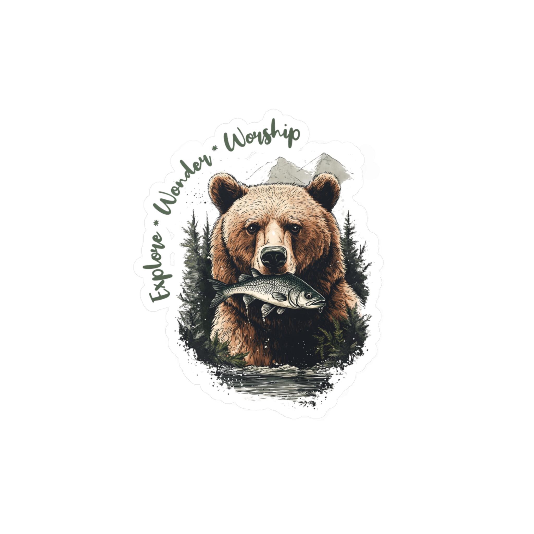 Vinyl Bear Sticker | Bear Vinyl Decal | Outdoor Sticker Car | Forest ...
