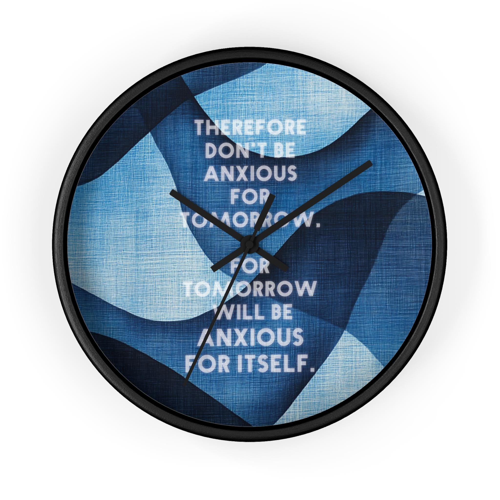 Bible Verse Clock | Clock Wall Unique | Wall Clock for Men |blue Wall ...