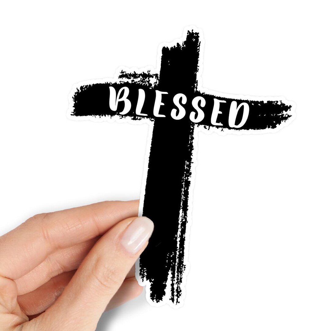 Cross Vinyl Sticker | Small Cross Sticker | Jesus Cross Sticker ...