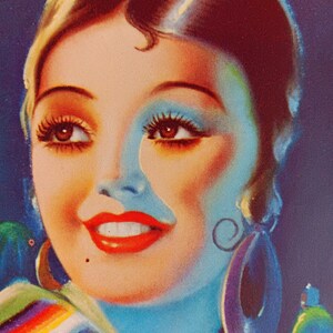 Rare Vintage Mexico Calendar Top Braided Hair Senorita Serape and ...