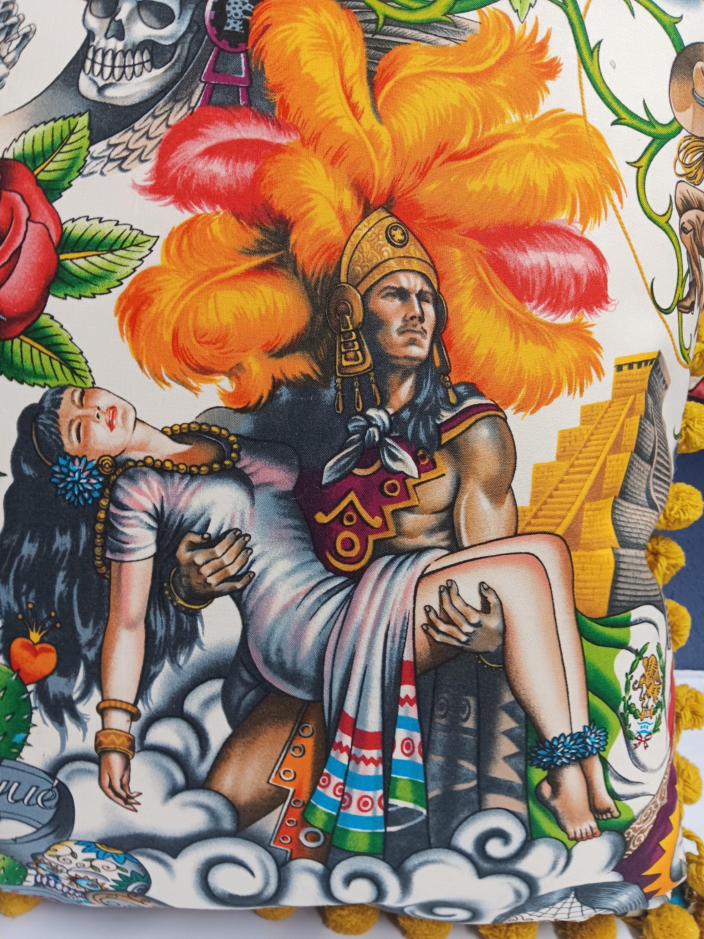 Aztec Warrior And Princess Drawings