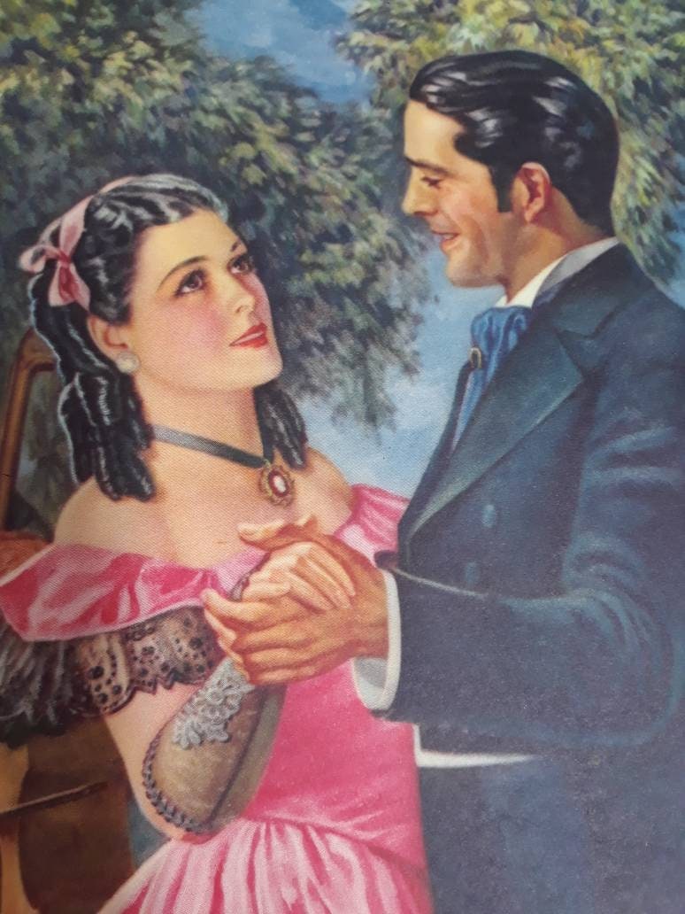 Vintage Mexico Calendar Art by A. Gomez R. Calender Print on the Waves ...