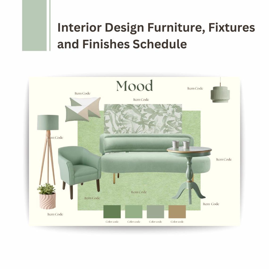 Interior Design FFE Schedule Template - Furniture, Fixtures & Finishes ...