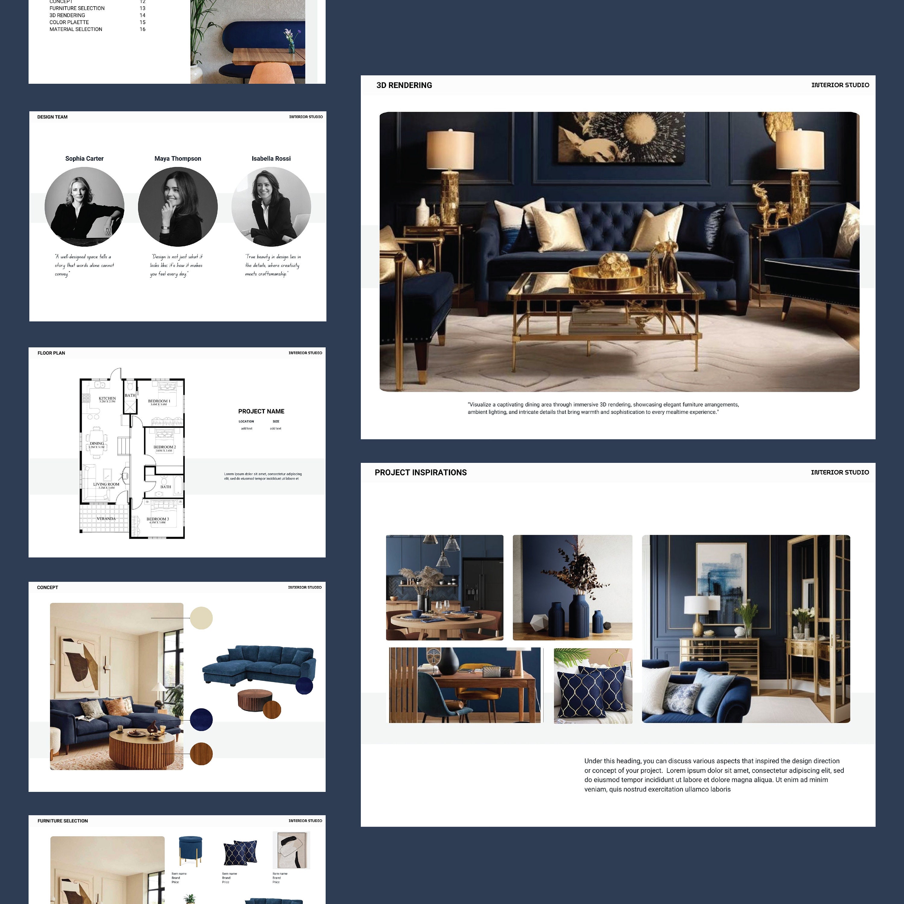Interior Design Presentation | Interior Design Project Template ...