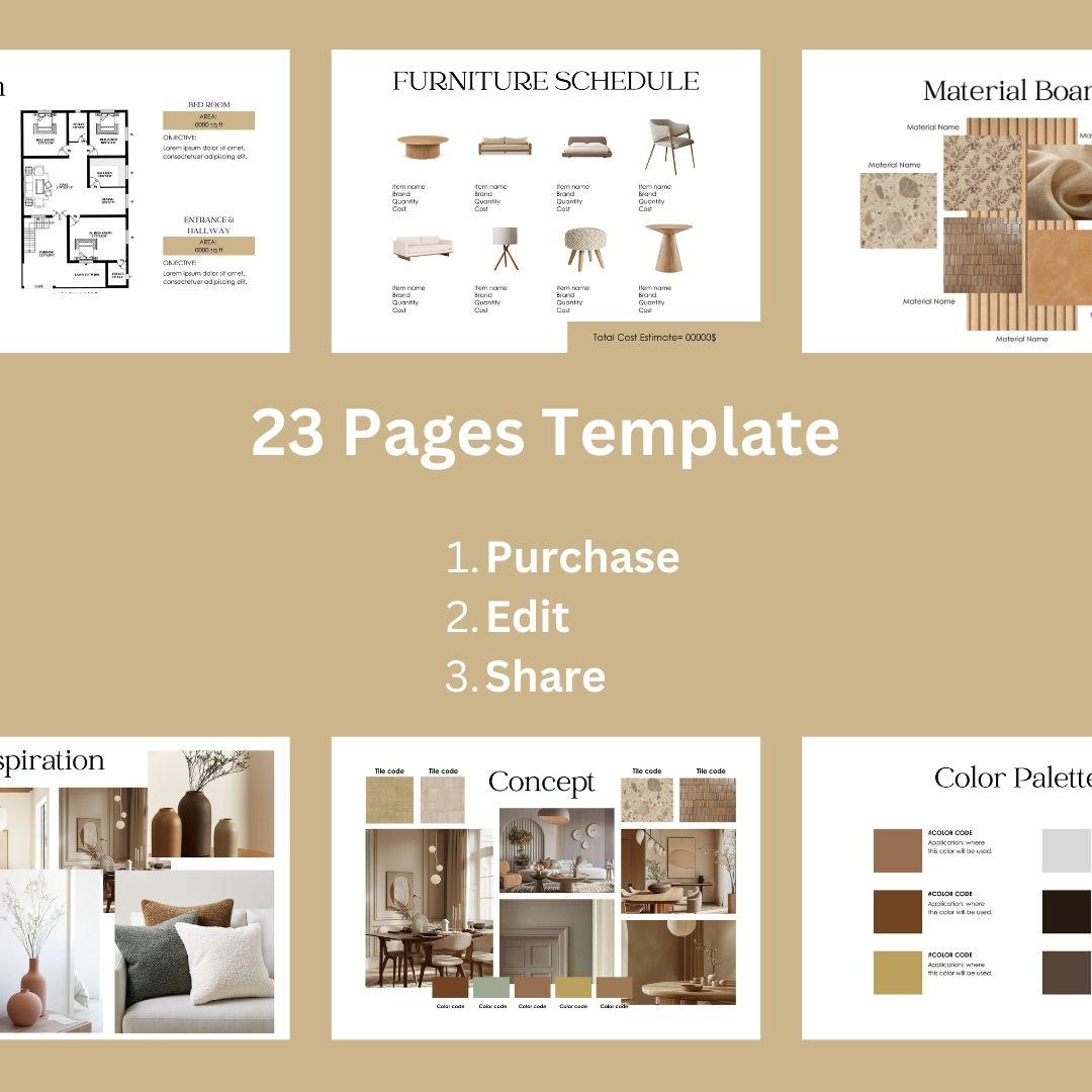 Interior Design Presentation | Interior Design Project Template ...