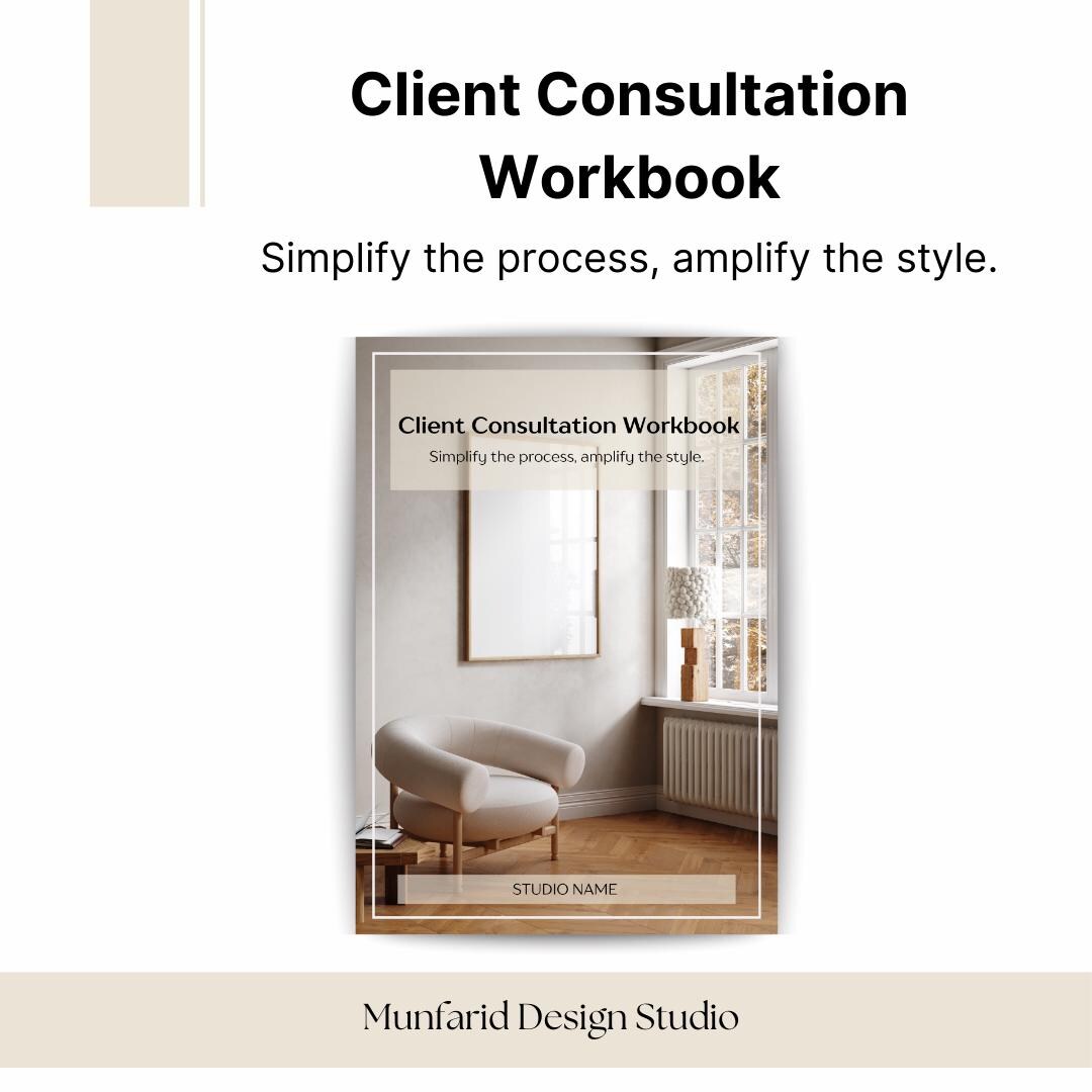 Interior Design Client Consultation Notebook | Onboarding Template ...