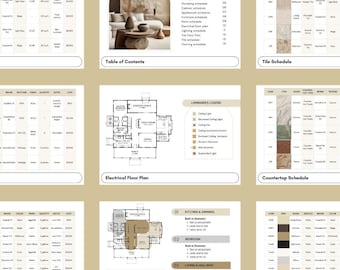 Interior Design Furniture, Fixtures and Finishes Schedule Template for ...