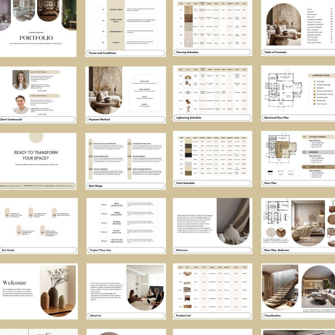 Interior Design Bundle | Interior Design Presentation Template ...