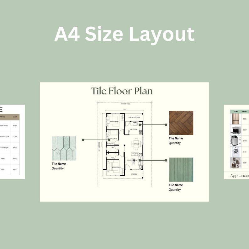 Interior Design Furniture, Fixtures and Finishes Schedule Template for ...