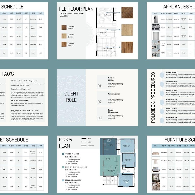 Interior Design Bundle, Investment Guide, Interior Design Proposal, FF ...