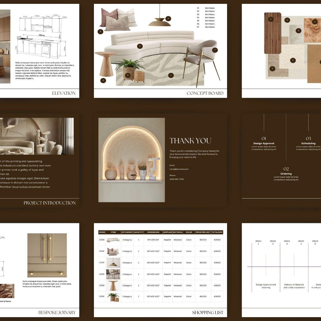 Interior Design Presentation | Interior Design Project Template | Client Presentation | Canva ...