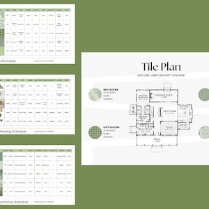 Interior Design Furniture, Fixtures and Finishes Schedule Template for ...