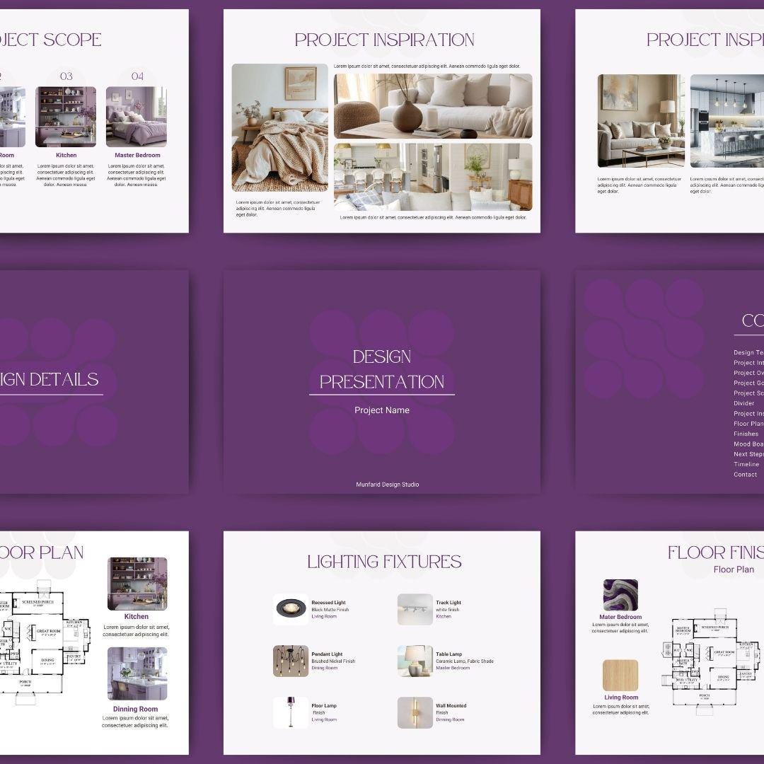 Interior Design Presentation | Interior Design Project Template ...