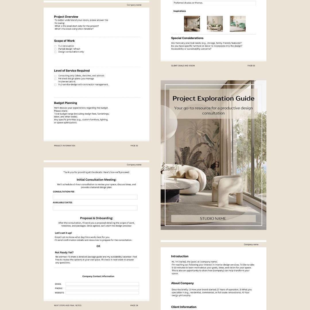 Interior Design Pre-consultation Call Script Template | Canva Editable ...