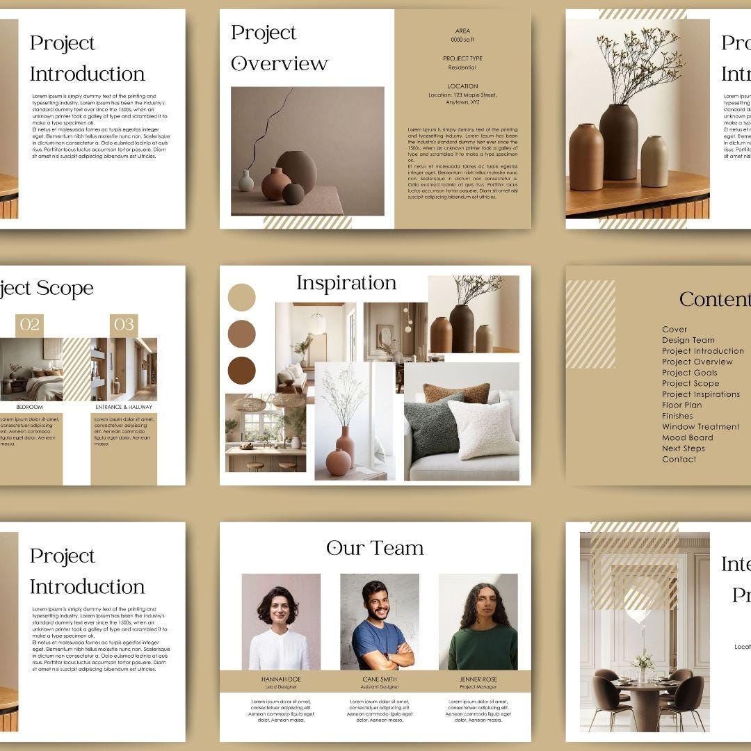 Interior Design Presentation | Interior Design Project Template ...