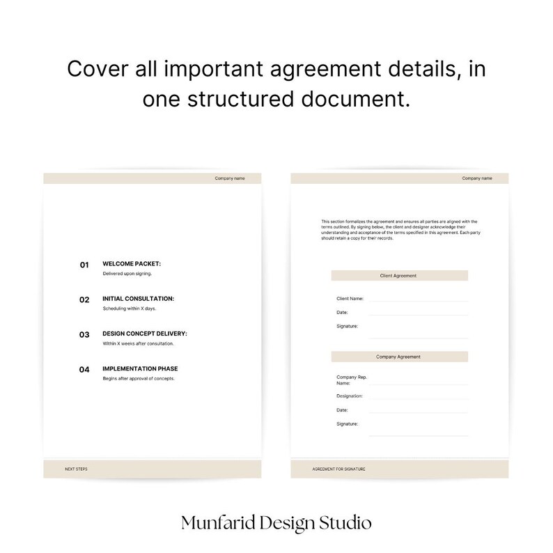 Interior Design Agreement Template | Modern E-design Contract ...