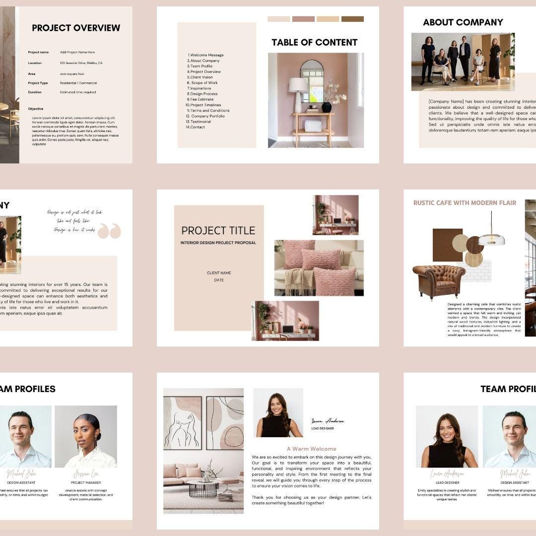 Proposal for Interior Design | Presentation on Interior Design | Canva Template | Template for ...